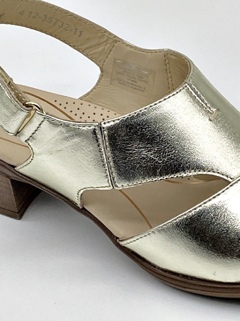 Ara sandały skórzane 12-35732 11H złote Lugano-S HighSoft, tęgość H > Ara sandały skórzane 12 ...